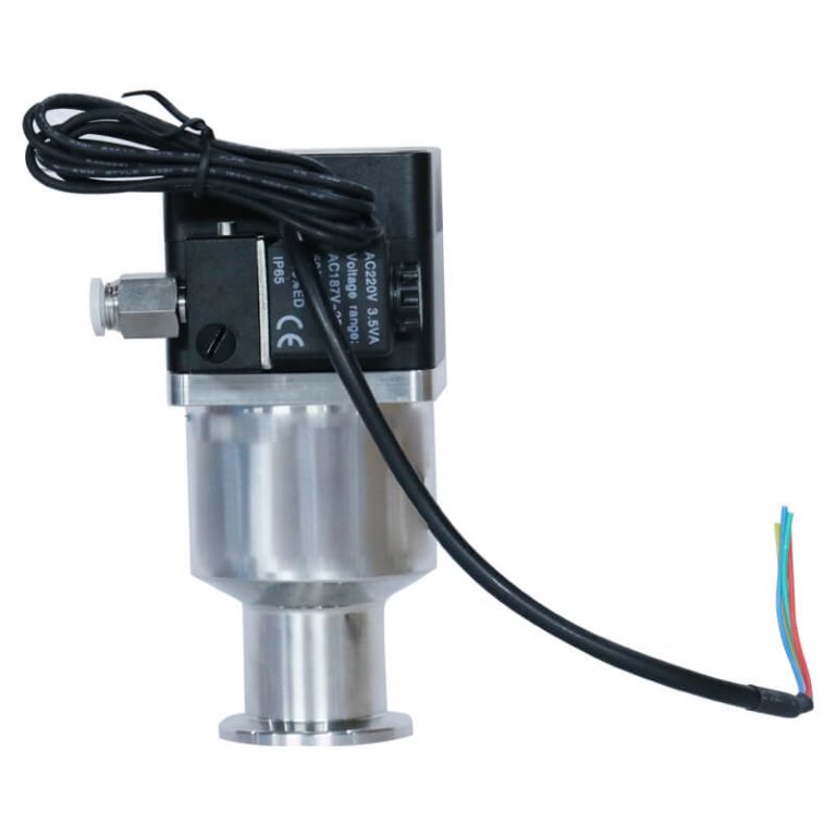 High Vacuum Pneumatic Angle Valve in DC24V/AC220V - WSVAC